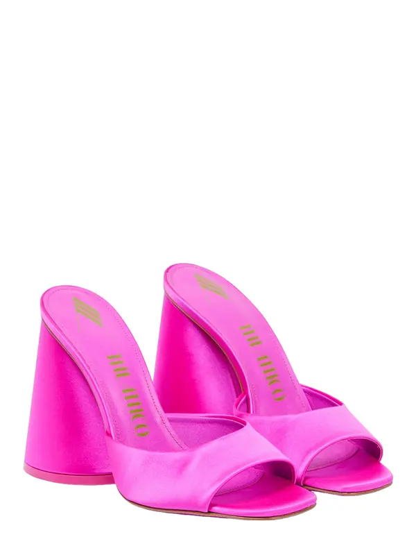 Attico Luz Satin Mules - Pink
