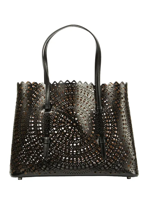 Alaïa Le Mina 32 Vienne Leather Tote - Black