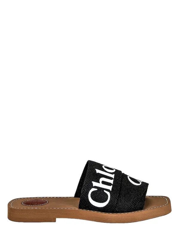 Chloé Woody Flat Slides - Black