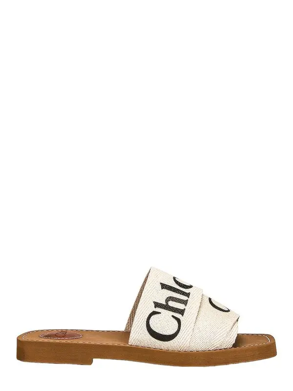 Chloé Woody Flat Slides - White