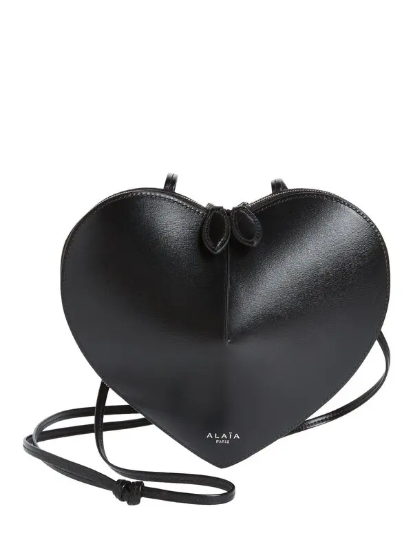 Alaïa Le Coeur Leather Crossbody Bag - 999 - Noir
