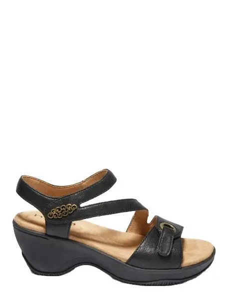 HALSA FOOTWEAR Cindy Leather Sandals - Black