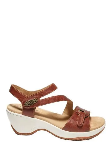 HALSA FOOTWEAR Cindy Leather Sandals - Cognac