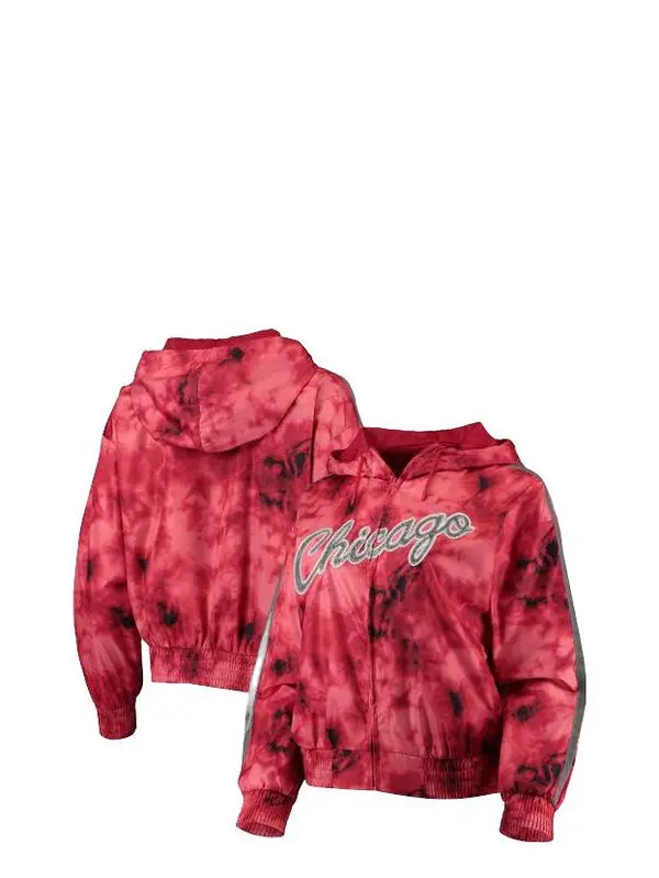 Mitchell & Ness Chicago Bulls Galaxy Sublimated Full-zip Hoodie - Red