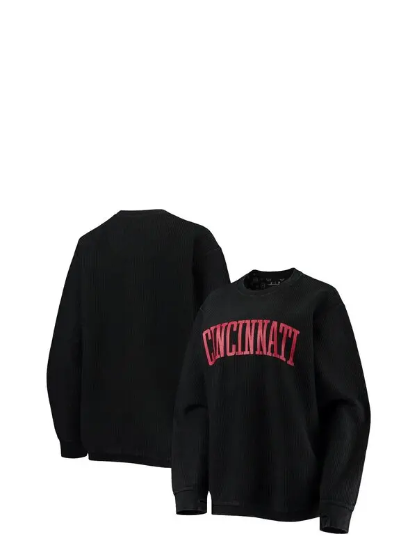 PRESSBOX Cincinnati Bearcats Basic Arch Pullover Sweatshirt - Black
