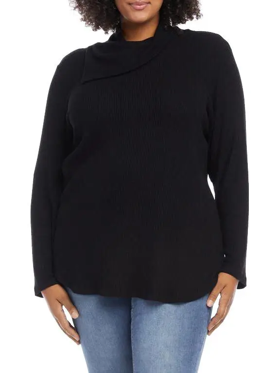 Karen Kane Drape Neck Top - Black