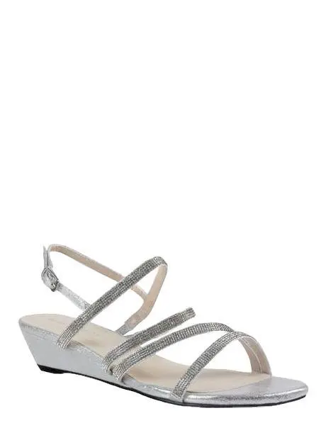 TOUCH UPS Jodi Slingback Wedge Sandal - Silver