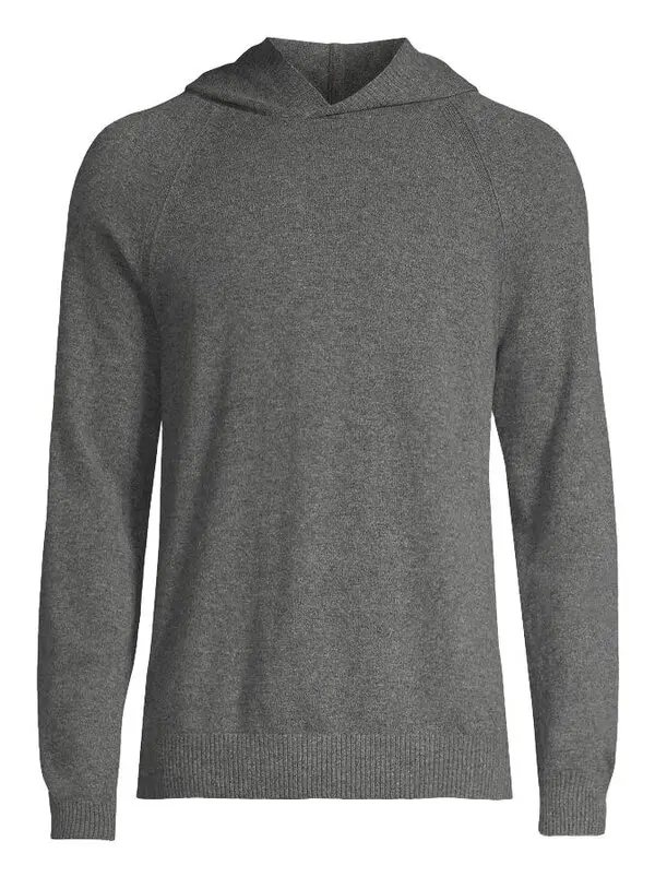 Vince Wool & Cashmere Hooded Sweater - Medium Grey