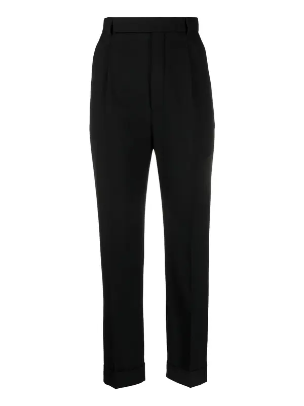 Saint Laurent Tapered-leg Tailored Trousers - Black