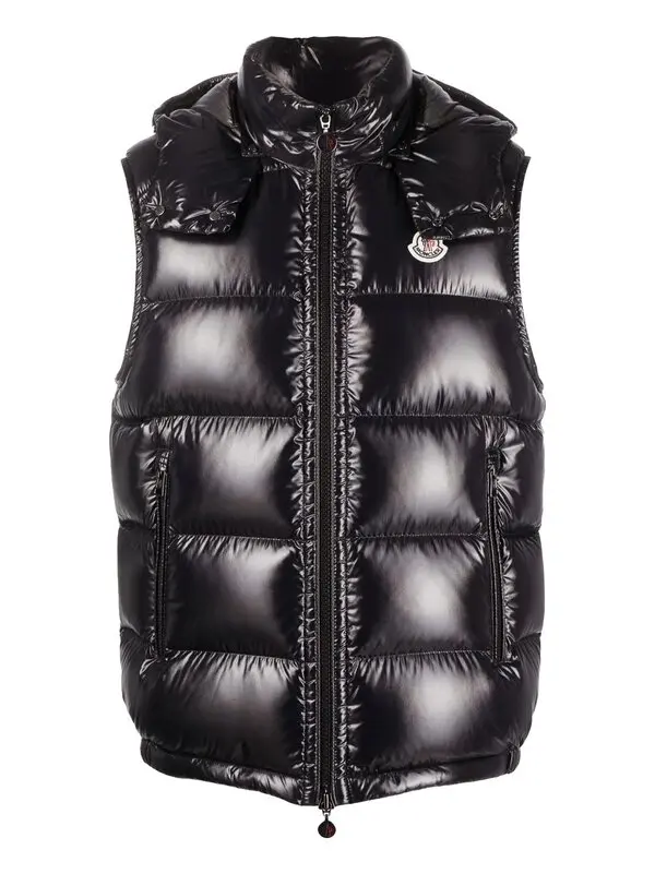 Moncler Bormes Hooded Gilet - Blue