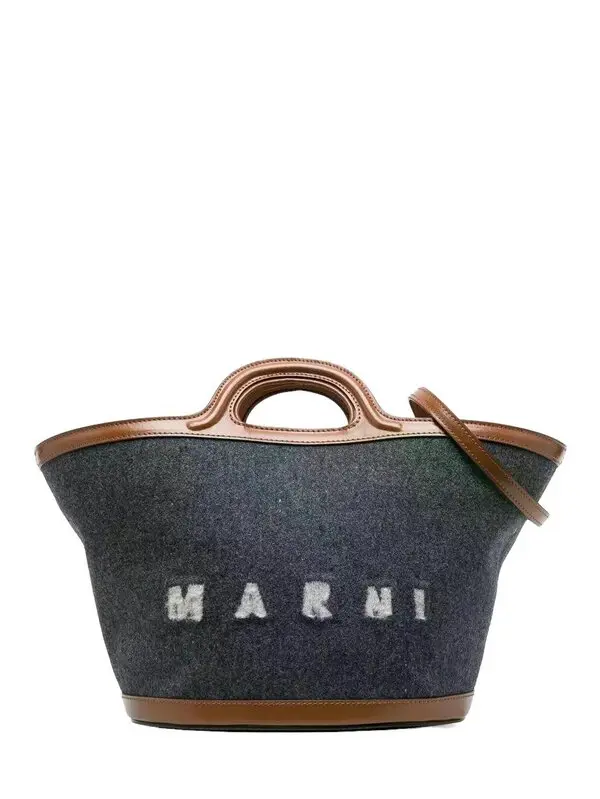 Marni Logo-print Tote Bag - Grey