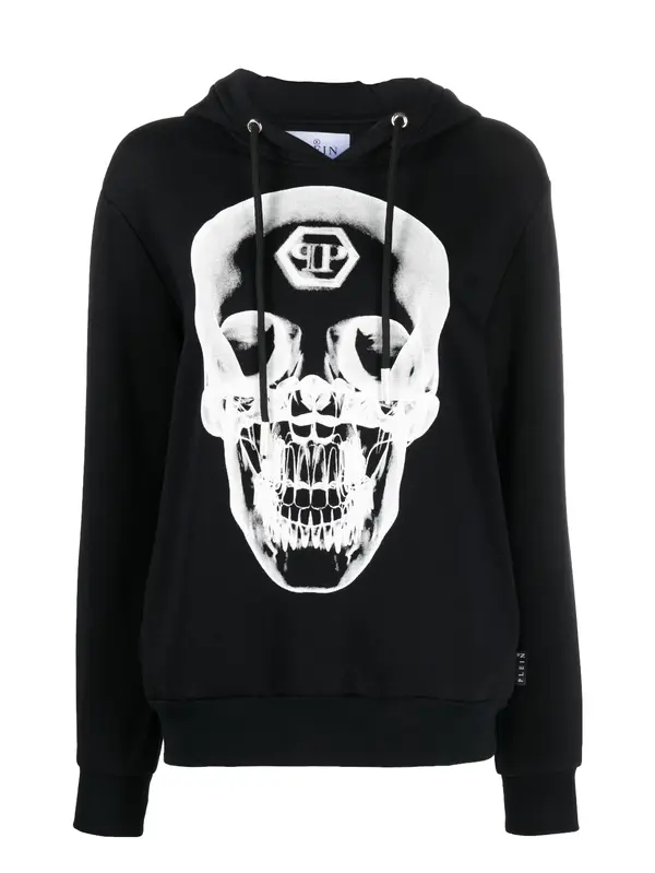 Philipp Plein Skull-print Hoodie - Black