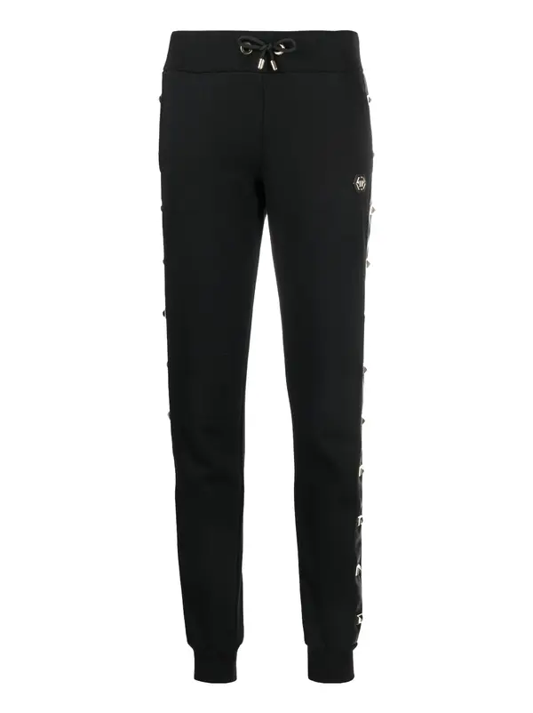 Philipp Plein Studded Side Panel Track Pants - Black