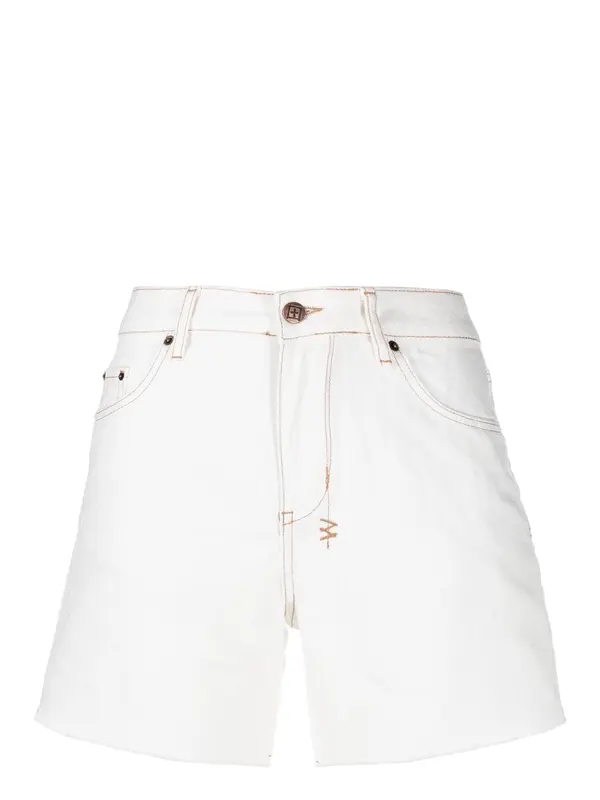 Ksubi Racer Denim Shorts - White