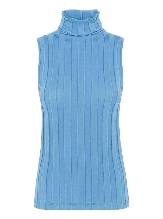 CALLAS MILANO Romy Sleeveless Turtleneck - Blue
