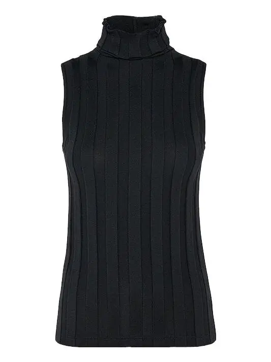 CALLAS MILANO Romy Sleeveless Turtleneck - Black