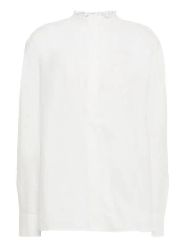 Maje Embellished Cottonpoplin Blouse - White