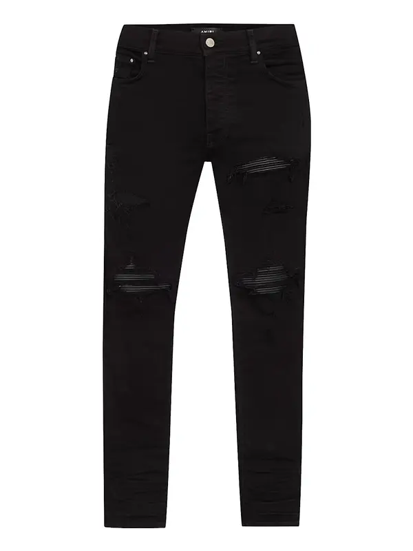 Amiri Mx1 Destroyed Skinny Jeans - Black