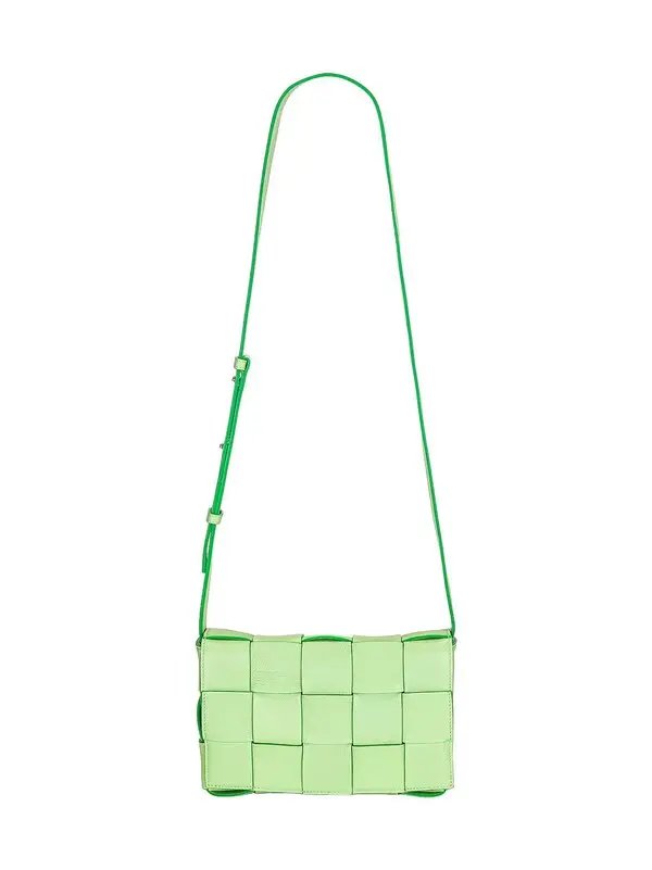 Bottega Veneta Cassette Crossbody Bag - Pistachio  Parakeet  & Silver