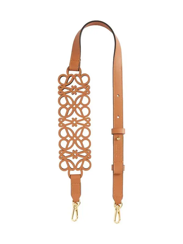 Loewe Anagram Cutout Bag Strap - Tan