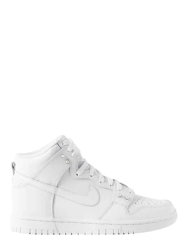 Nike Dunk High Embellished Leather Sneakers - White