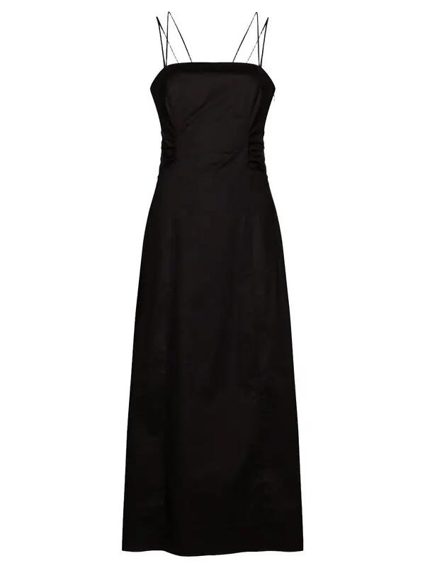 FRAME Square-neck Sleeveless Dress - Black