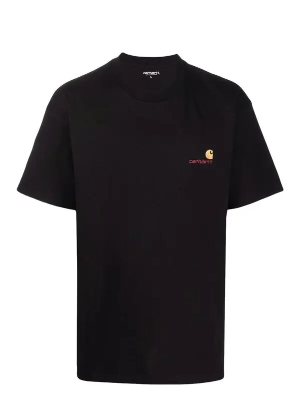 Carhartt Work In Progress Logo-embroidered Cotton T-shirt - Black