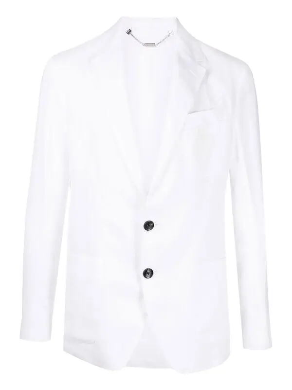 BILLIONAIRE Single-breasted Tailored Blazer - White