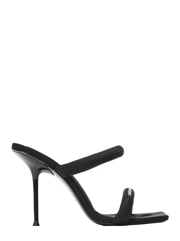 Alexander Wang Julie 105mm Nylon Tubular Sandal - Black