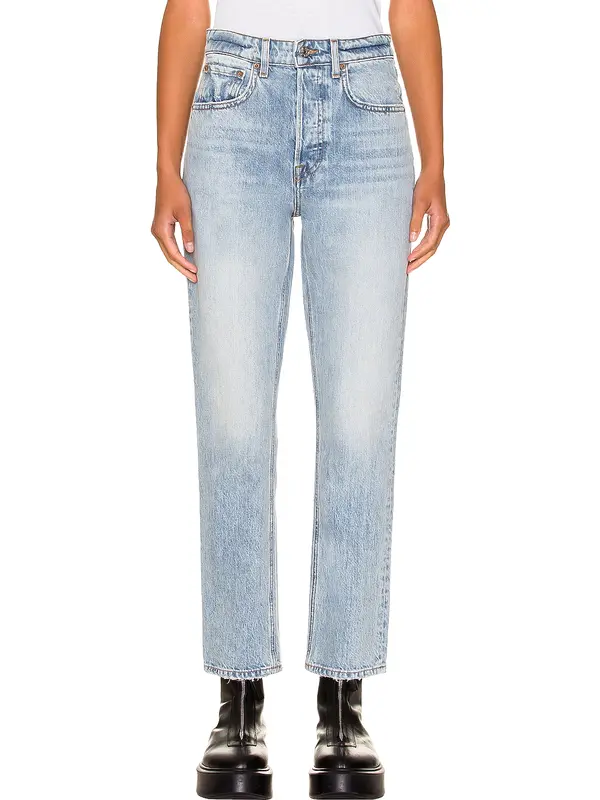 GRLFRND Karolina High-rise Straight Crop Jeans - Phoenix