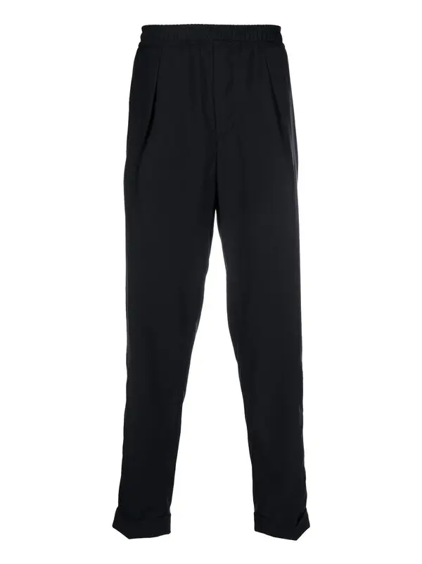 Woolrich Slim-cut Trousers With Elasticated Waistband - Blue