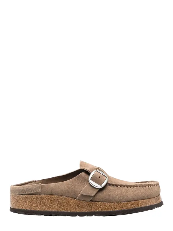 BIRKENSTOCK Buckle-fastened Suede Mules - Neutrals