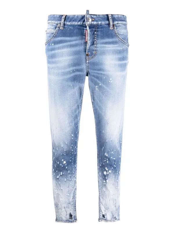 Dsquared2 Cropped Skinny Jeans - Blue