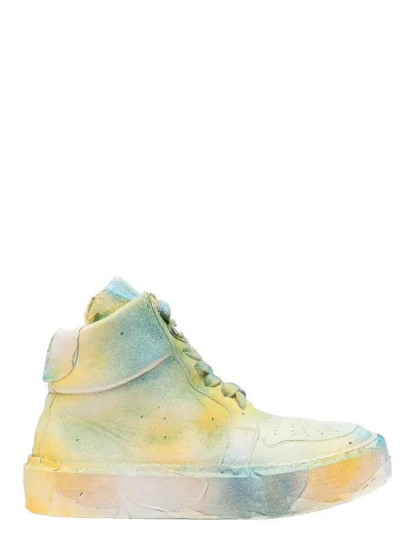 Guidi Spray-effect High-top Sneakers - Green