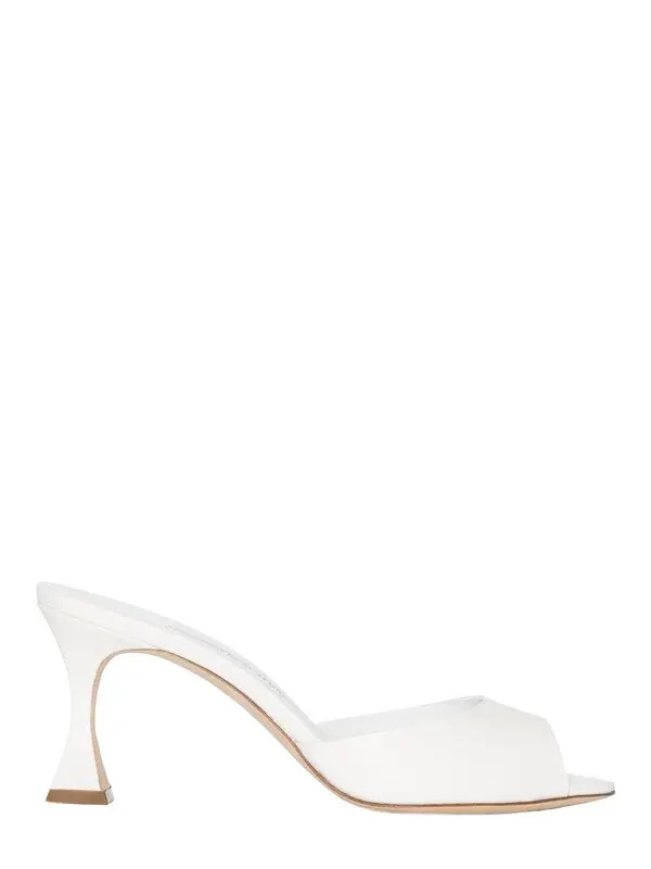 Manolo Blahnik 70mm Jada Sandals - White