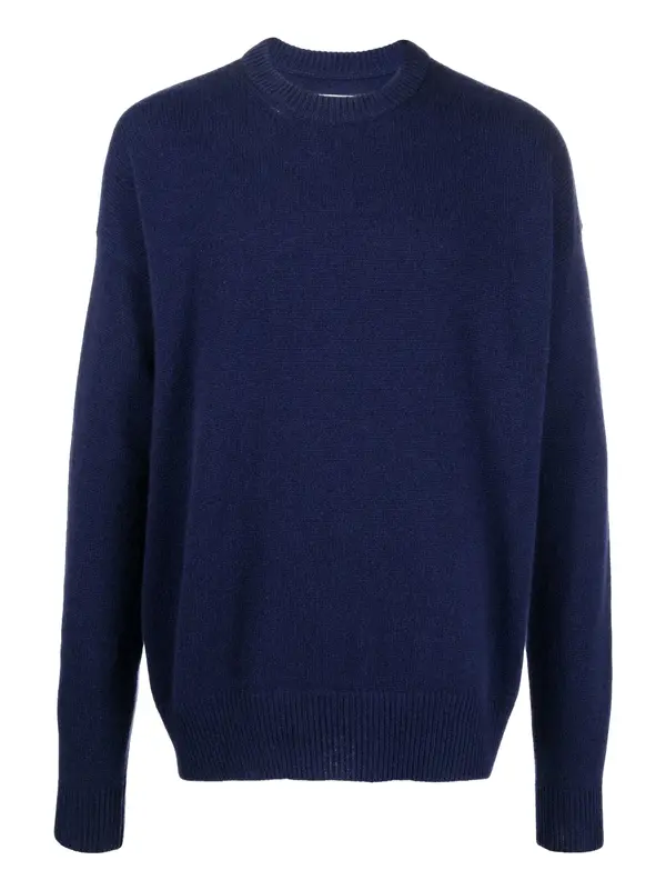 JIL SANDER Crew Neck Cashmere Jumper - Blue