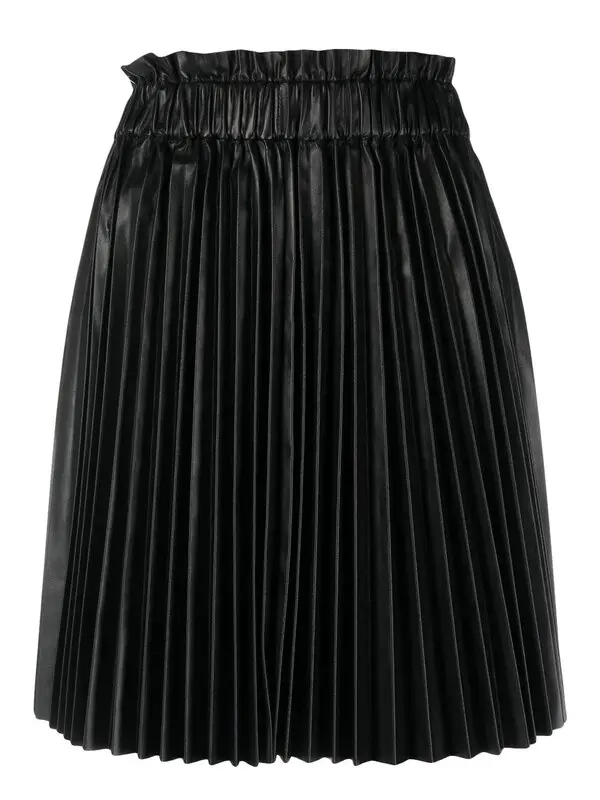 Red Valentino High-waisted Pleated Skirt - Black