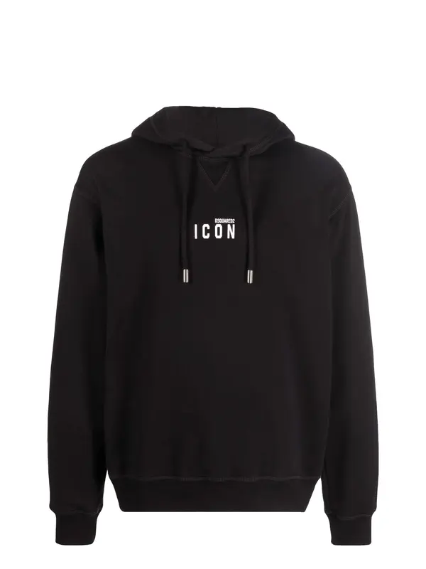 Dsquared2 Icon Cotton Hoodie - Black