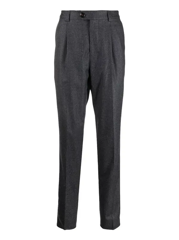 Brunello Cucinelli Pleat Detail Tailored Trousers - Grey