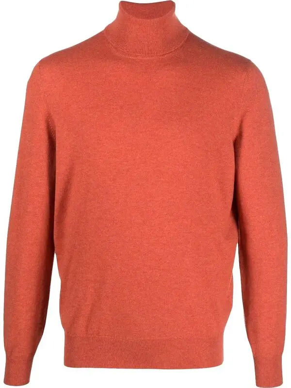 Brunello Cucinelli Roll-neck Cashmere Jumper - Orange