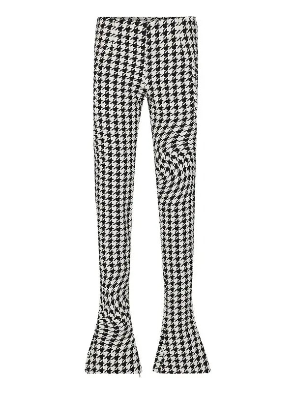 Off-White Houndstooth Virgin Wool-blend Trousers - Black