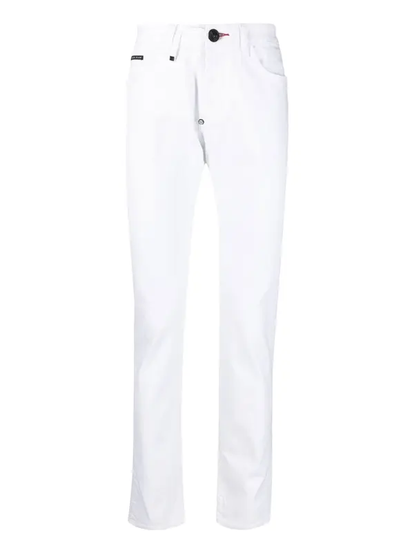 Philipp Plein Straight-cut Denim Jeans - White