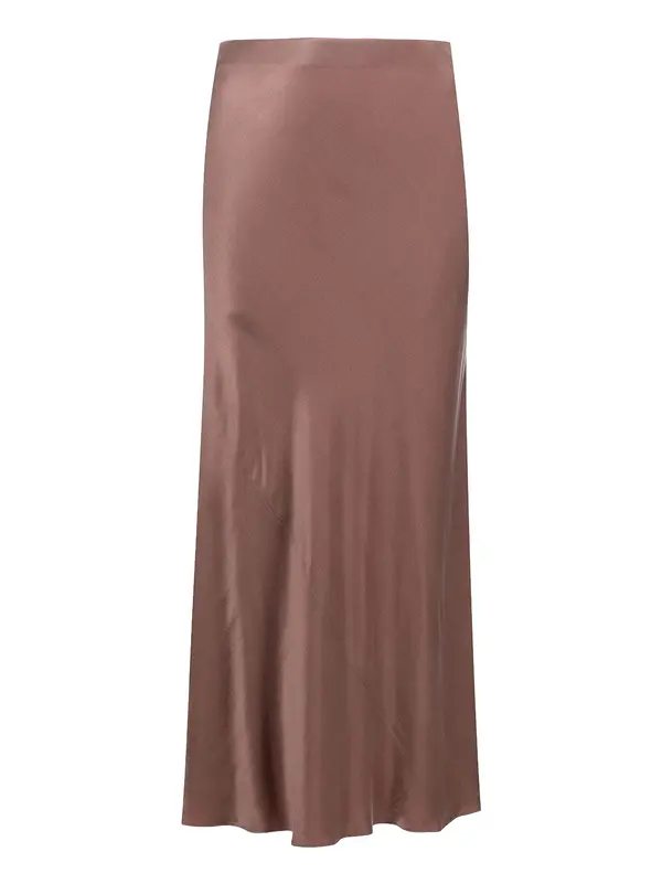Voz Bias-cut Satin Midi Skirt - Purple