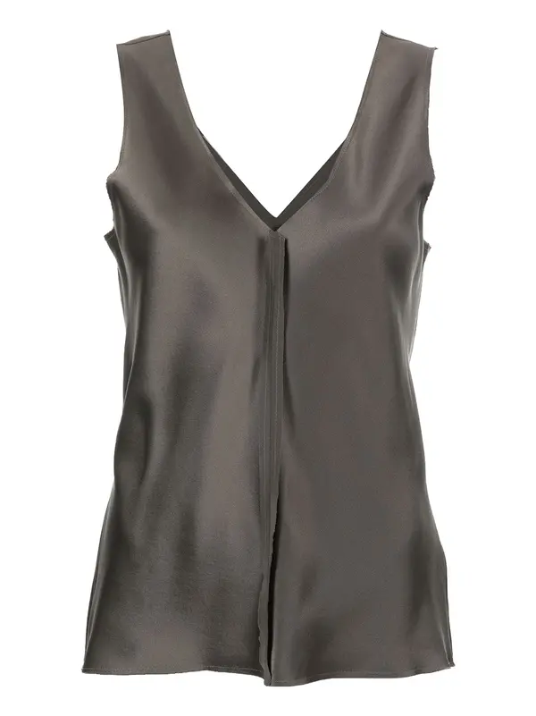 Voz Silk Tank Top - Grey