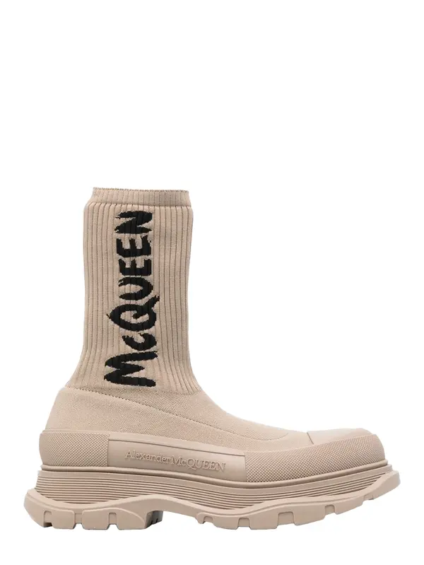 Alexander McQueen Tread Sock-style Boots - Neutrals