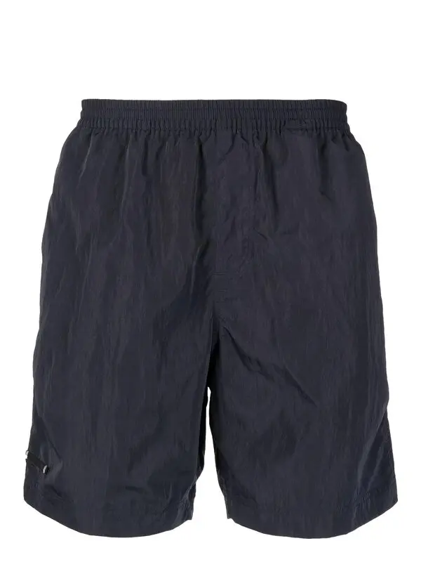 TRIBE AND TRUE Elasticated-waistband Thigh-length Shorts - Blue