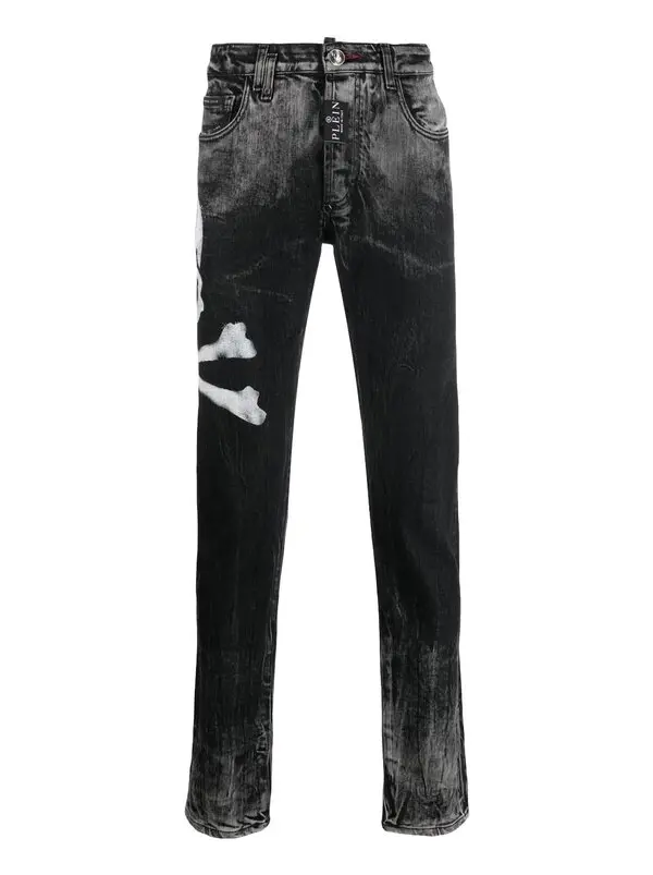 Philipp Plein Slim-fit Denim Jeans - Grey