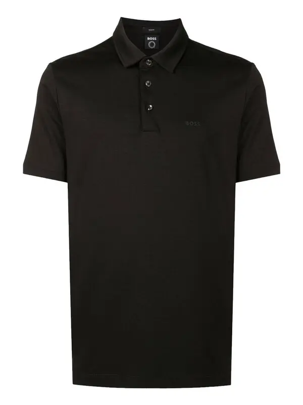 BOSS Logo-print Polo Shirt - Black