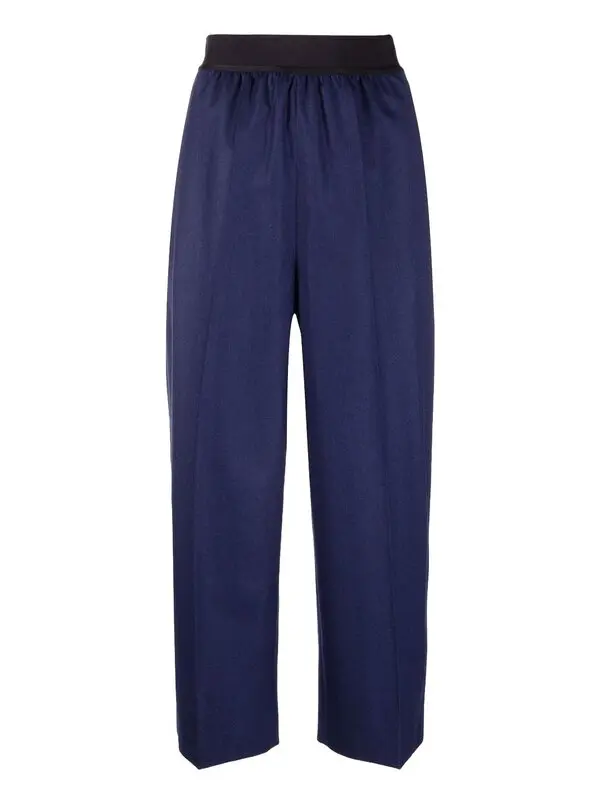 Stella McCartney Wide-leg Cropped Trousers - Blue