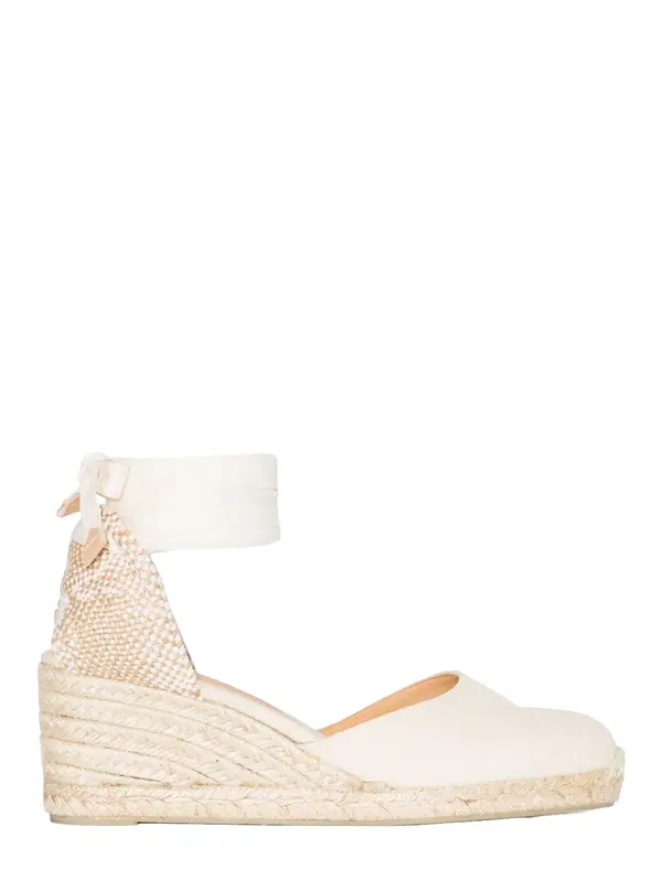 CastaÑer Carina Lace-up Espadrille Wedges - Neutrals